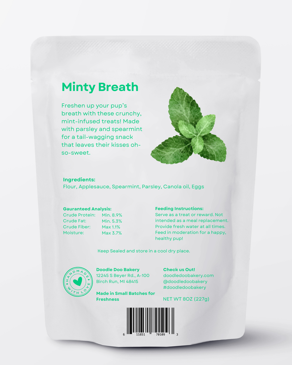 🍃Homemade Dog Treats - Minty Breath Blend Dog Snacks 1/2lb. | Doodle ...