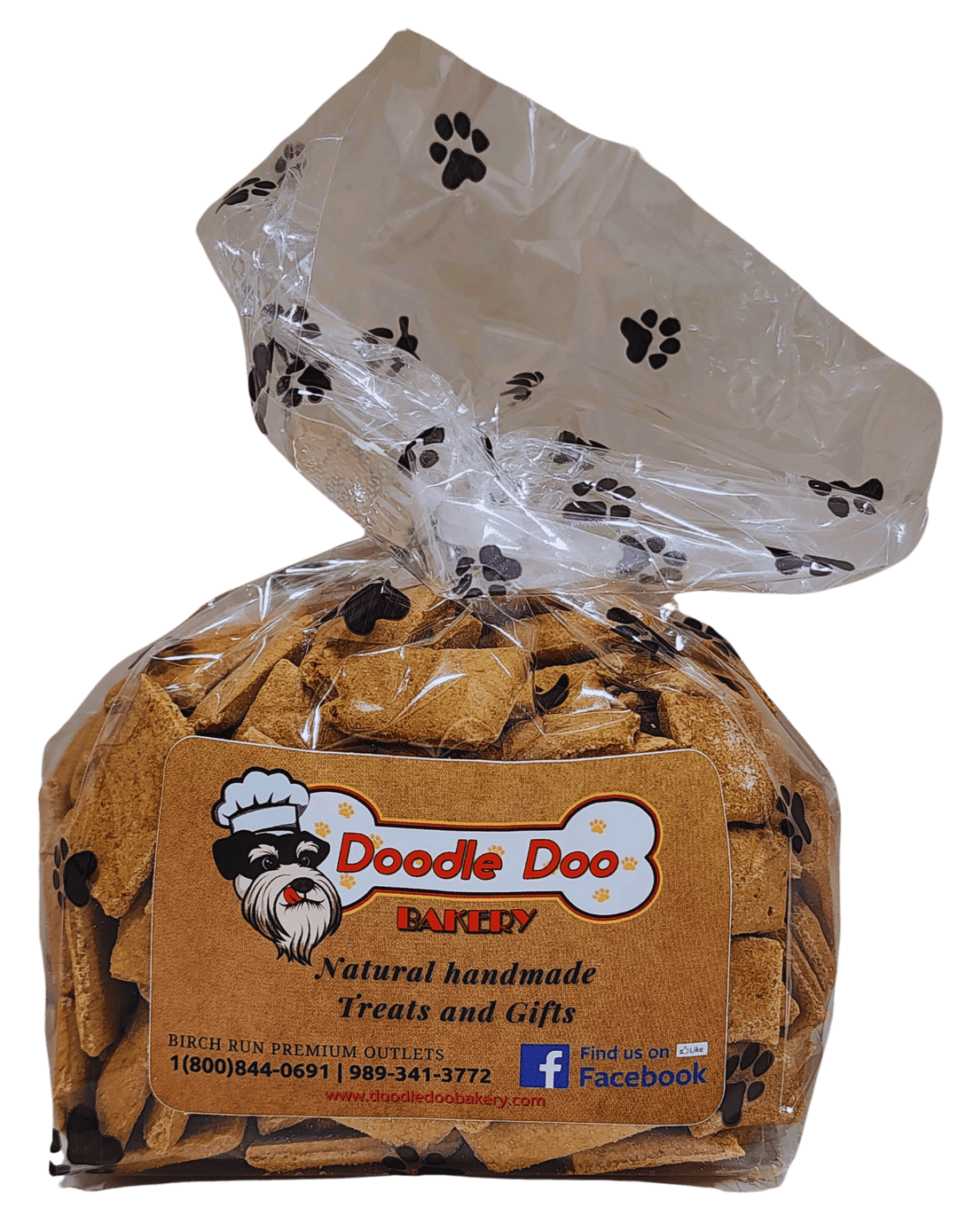 Peanut Butter Bits Dog Biscuits 1/2lb | Doodle Doo Bakery