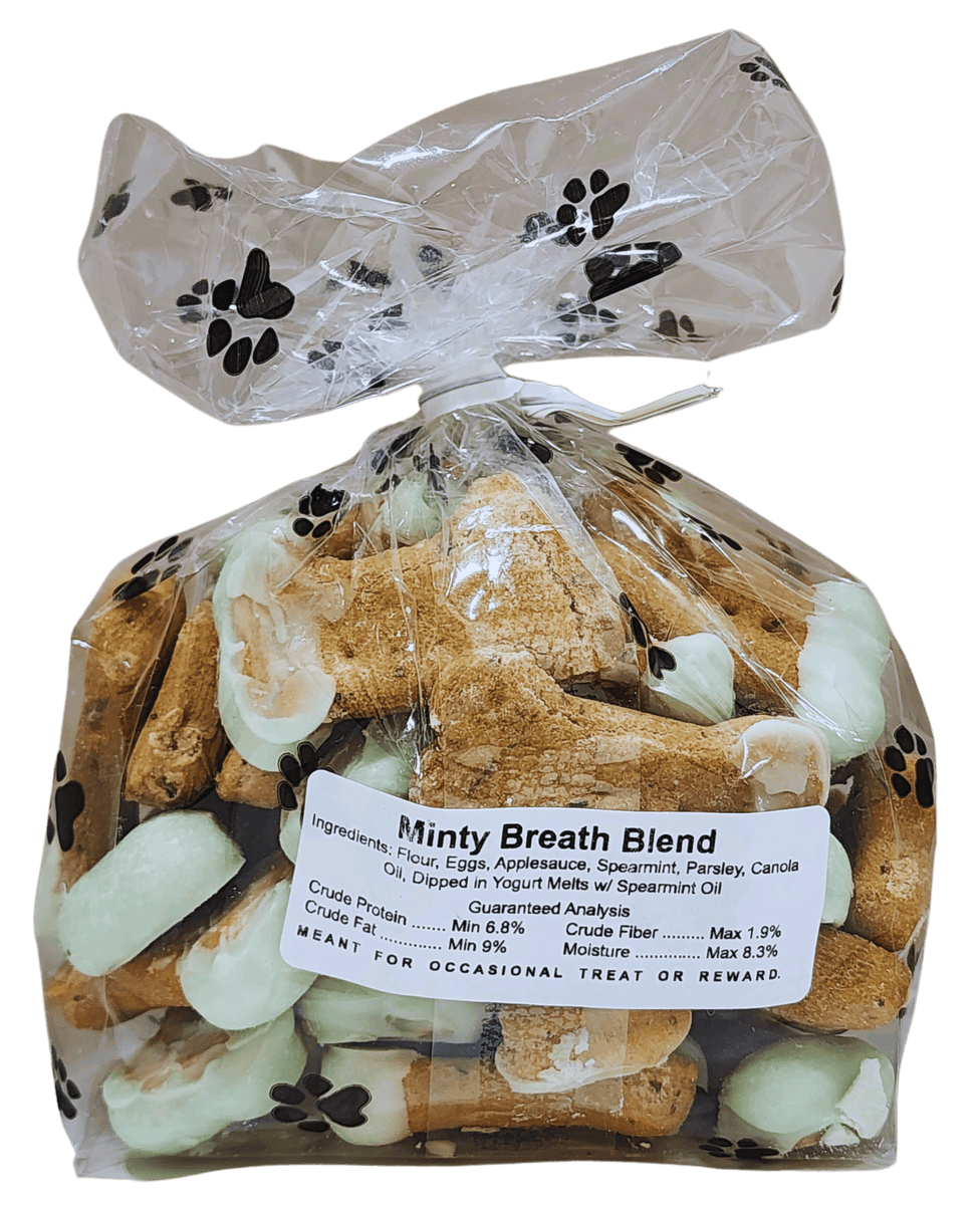 Homemade Dog Treats - Minty Breath Blend Dog Snacks 1/2lb. | Doodle Doo ...