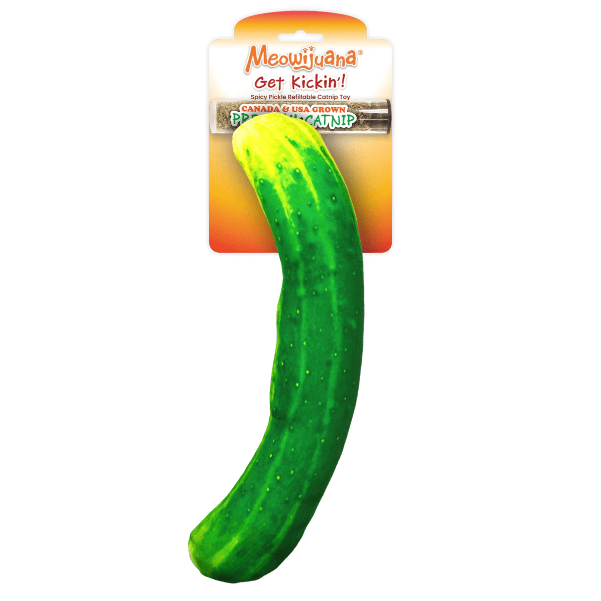 Get Kickin' Refillable Spicy Pickle Kicker Catnip Cat Toy | Doodle Doo ...